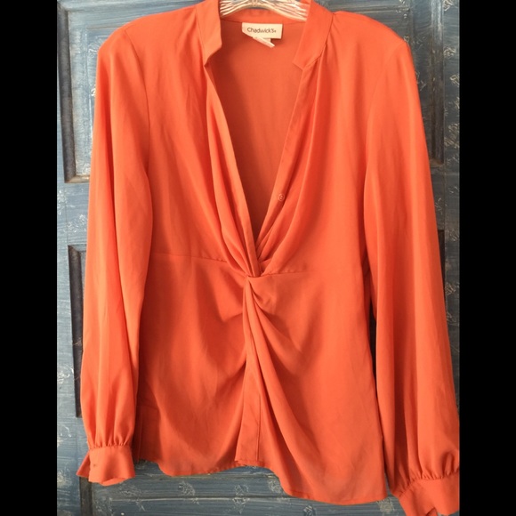 Chadwicks | Tops | Great Looking Euc Peach Color Blouse | Poshmark